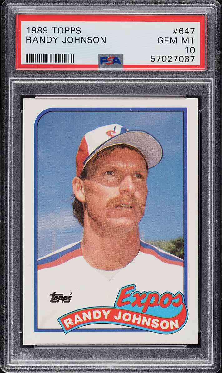 1989 Topps Randy Johnson ROOKIE #647 PSA 10 GEM MINT on Fanatics Collect