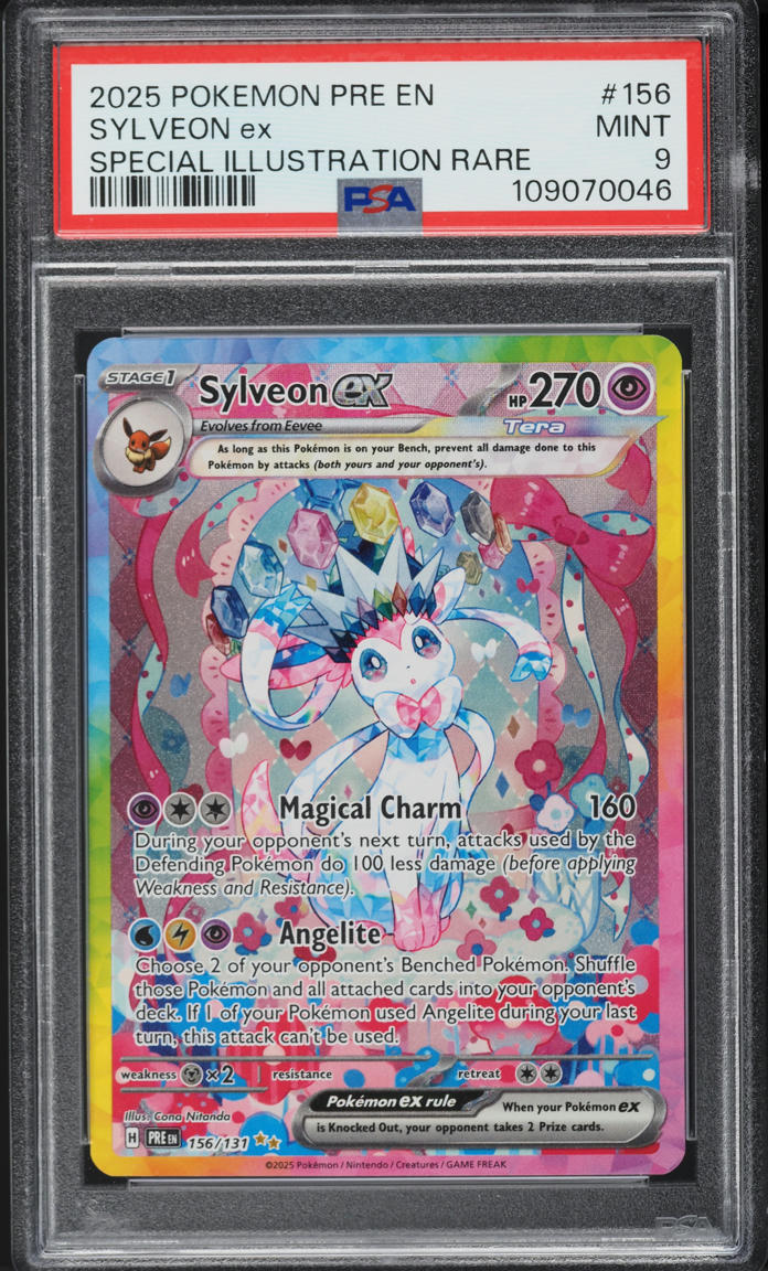 2025 Pokemon SV Prismatic Evolutions SIR Sylveon EX #156 PSA 9 MINT on ...