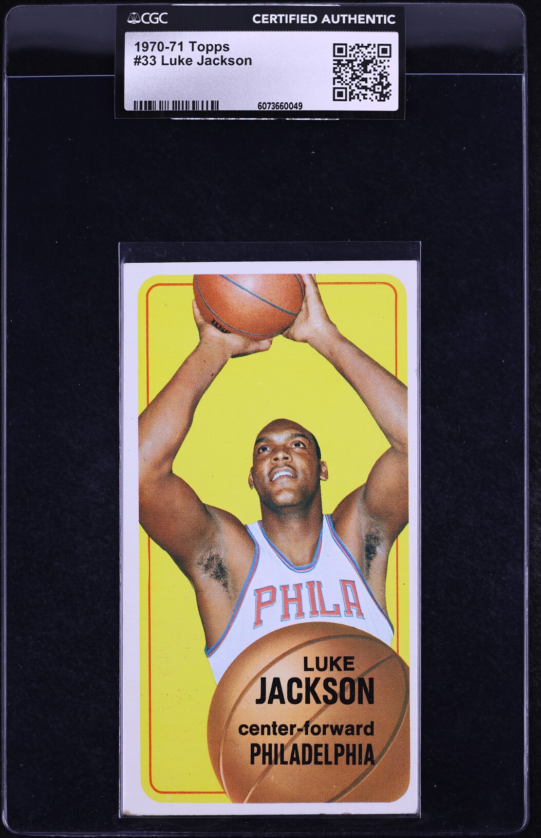 1970 Topps Basketball Luke Jackson #33 CGC AUTH on Fanatics Collect