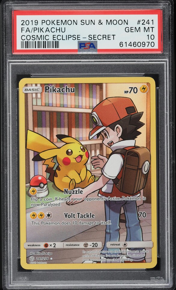 2019 Pokemon SM Cosmic Eclipse Character Rare Pikachu #241 PSA 10 GEM ...