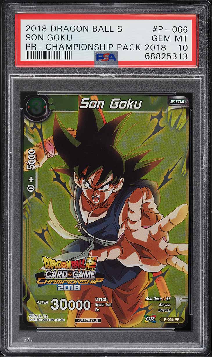 2018 Dragon Ball Super Promo Championship Pack Son Goku #P-066 PSA 10 GEM MINT on Fanatics Collect