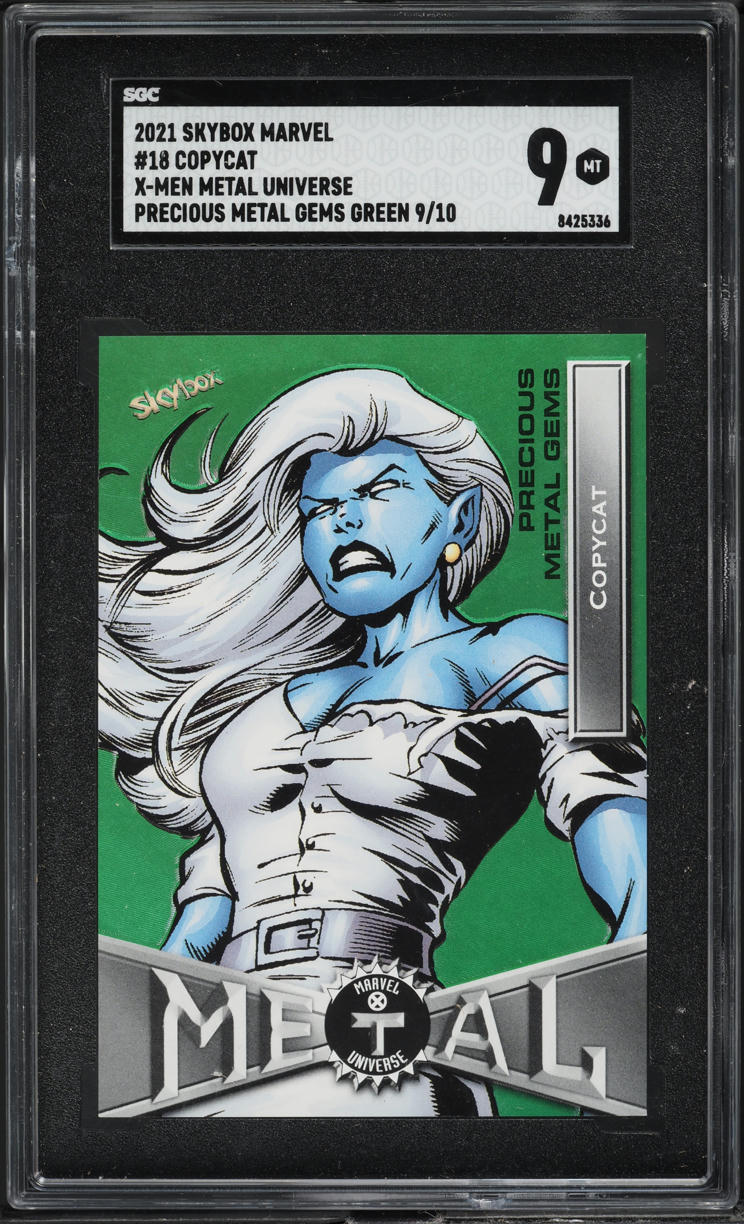 2021 Skybox Marvel X-Men Metal Universe PMG Green Copycat /10 #18 SGC 9 ...