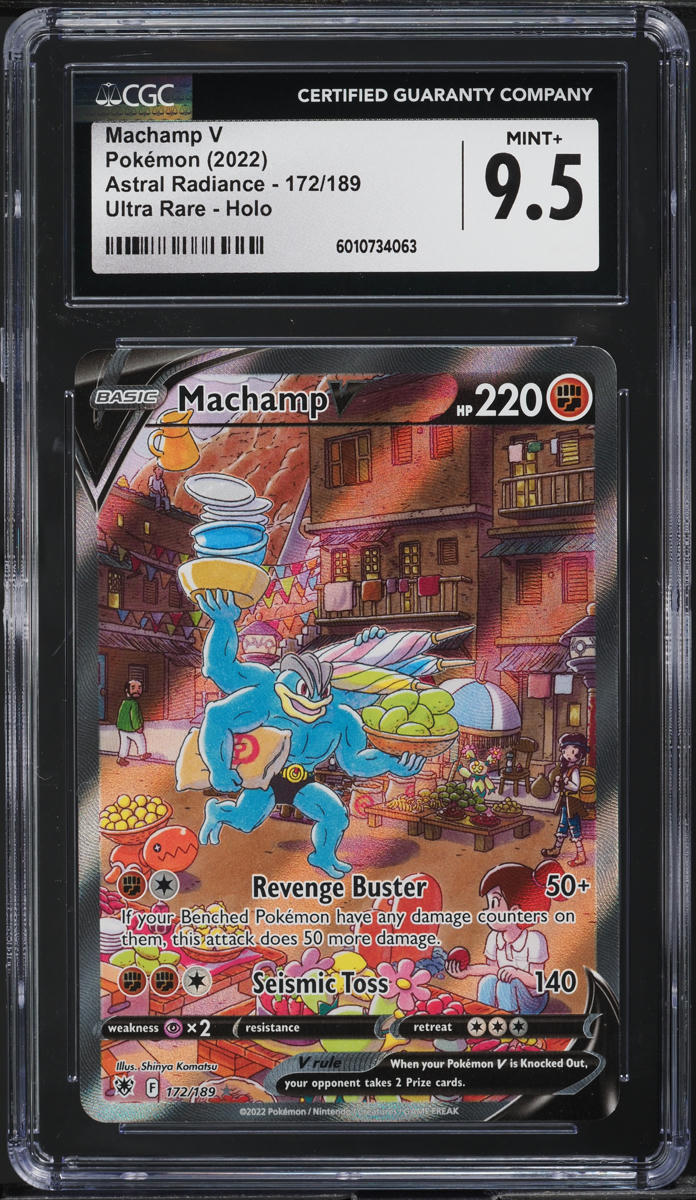 2022 Pokemon SWSH Astral Radiance Alt Art Machamp V #172 CGC 9.5 MINT+ ...