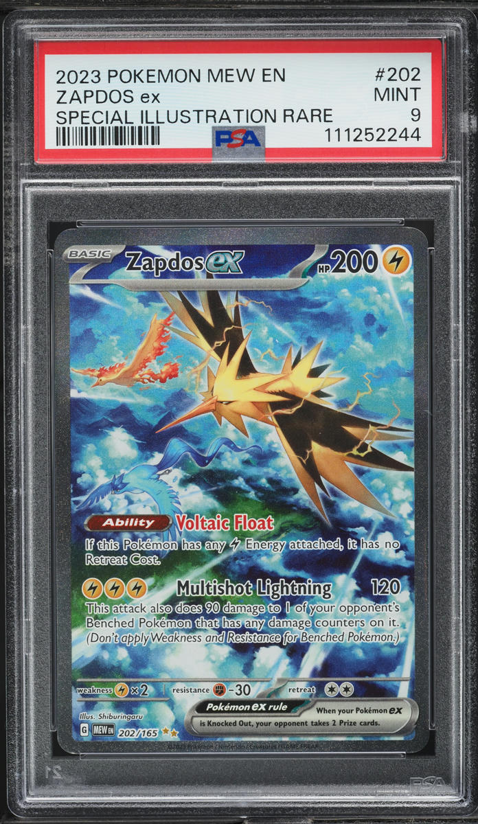 2023 Pokemon Scarlet & Violet 151 SIR Zapdos ex #202 PSA 9 MINT on ...