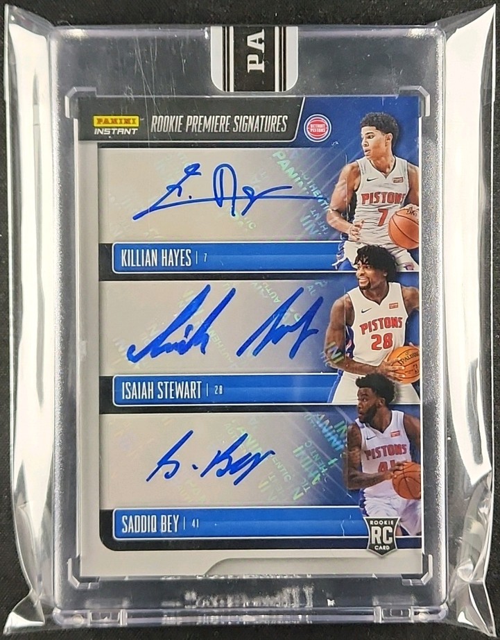 2020 Panini Instant Killian Hayes Isaiah Stewart Saddiq Bey RC AUTO /10 ...
