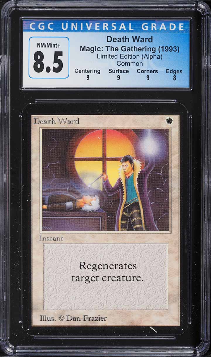 1993 Magic The Gathering MTG Alpha Death Ward C W CGC 8.5 NM-MT+ on ...