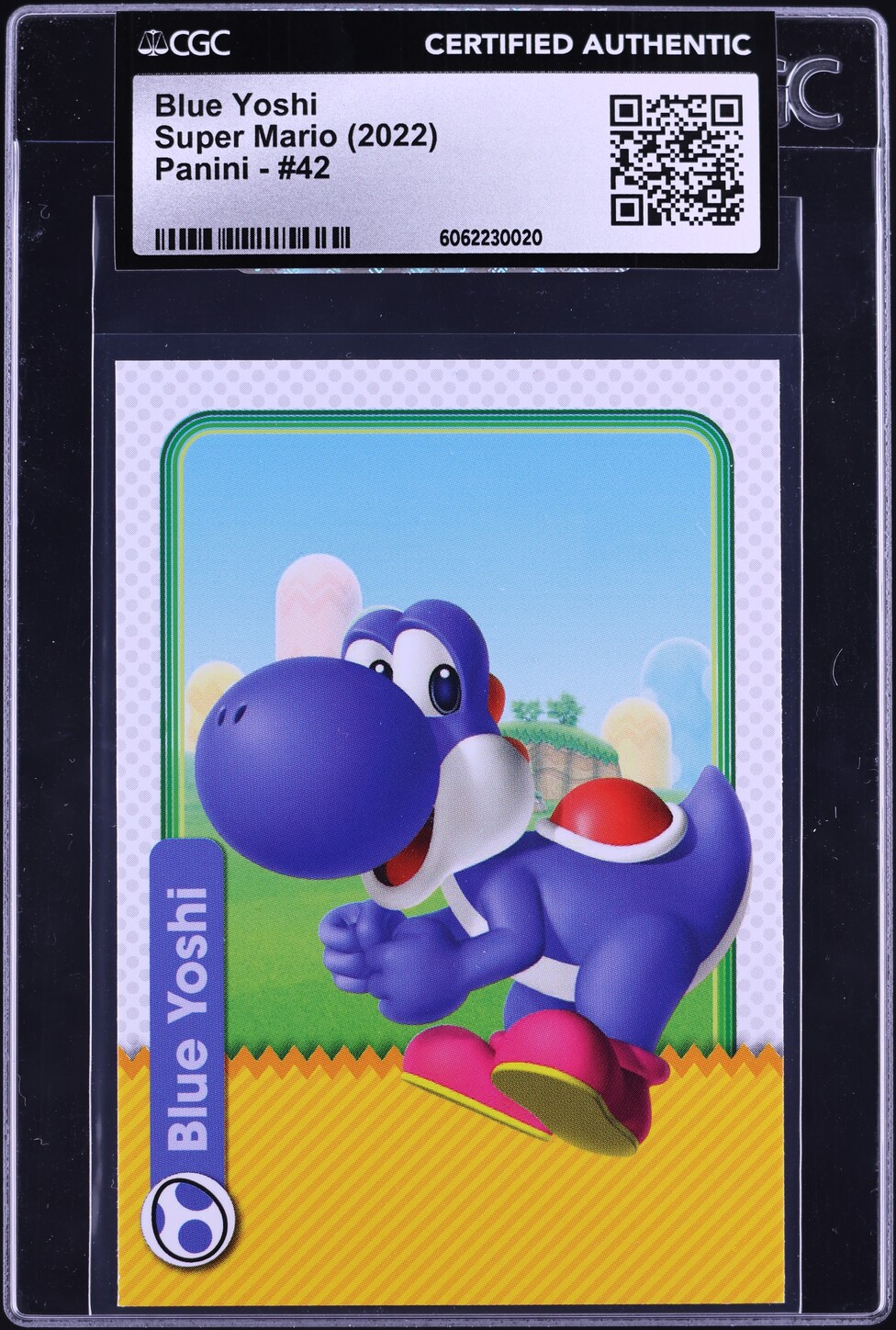 2022 Panini Super Mario Blue Yoshi #42 CGC AUTH on Fanatics Collect