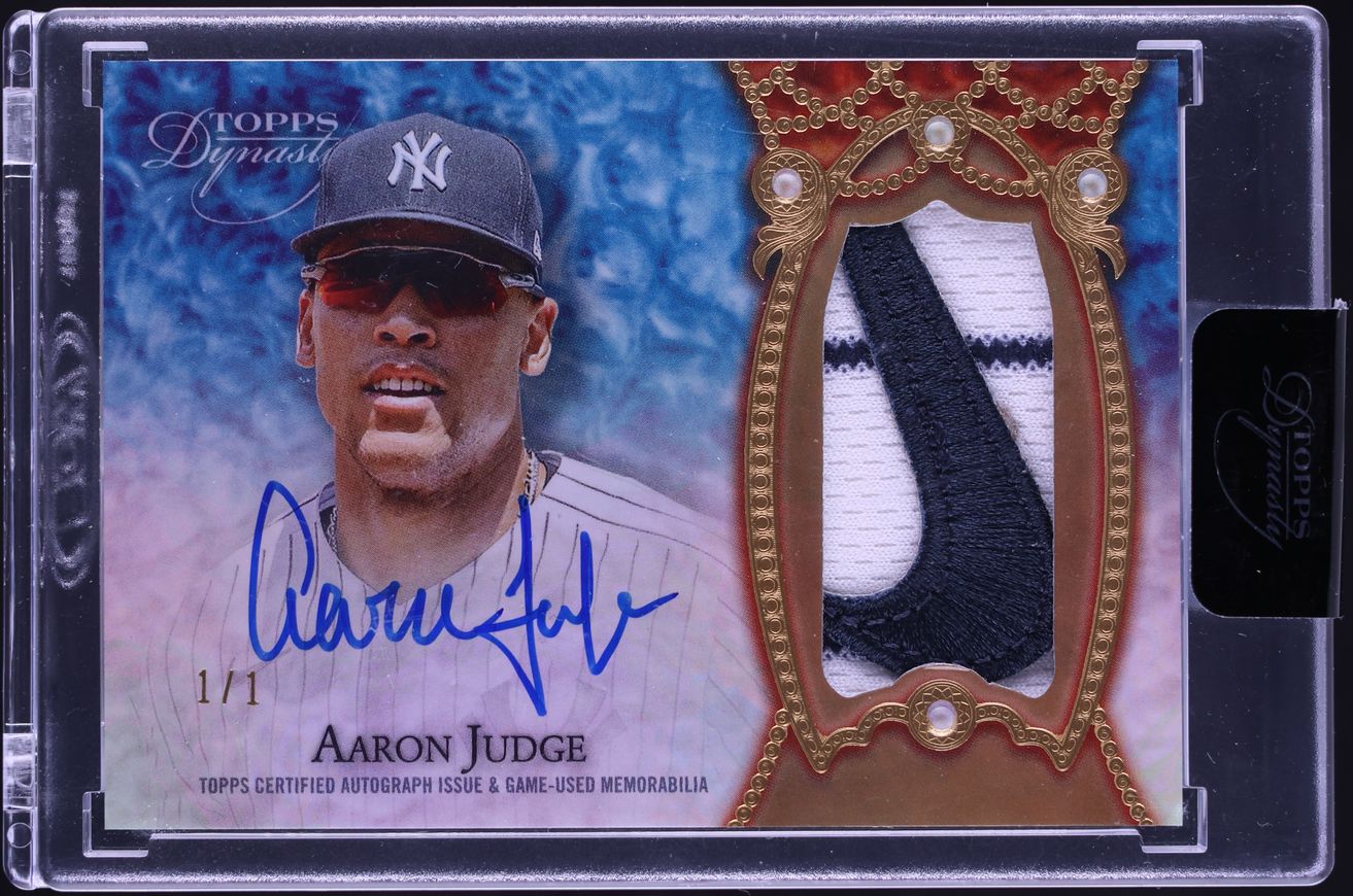 2022 Topps Dynasty Gold Aaron Judge NIKE LOGO PATCH AUTO 1/1 #DAP-AJ2 ...