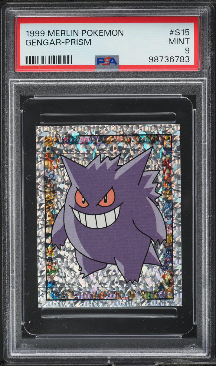 1999 Pokemon Merlin Stickers Prism Gengar #S15 PSA 9 MINT on Fanatics ...
