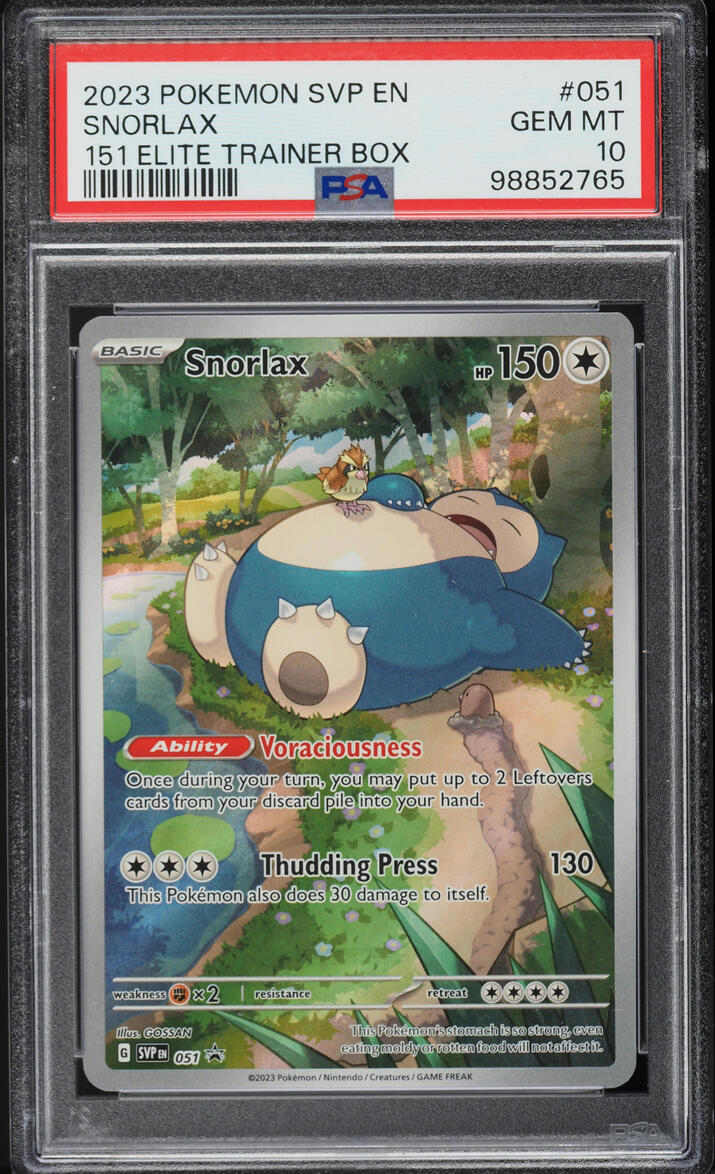2023 Pokemon SV 151 Black Star Promo Elite Trainer Box Snorlax #51 PSA 10 GEM on Fanatics Collect