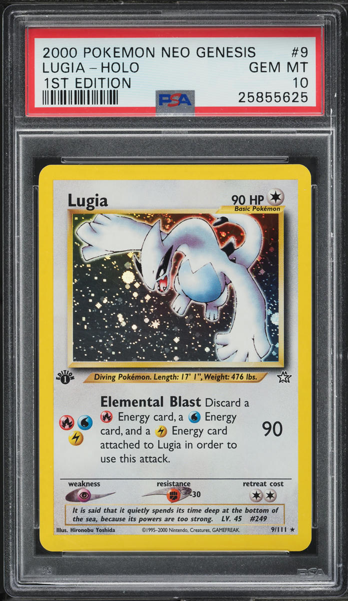 2000 Pokemon Neo Genesis 1st Edition Holo Lugia #9 PSA 10 GEM MINT on Fanatics Collect
