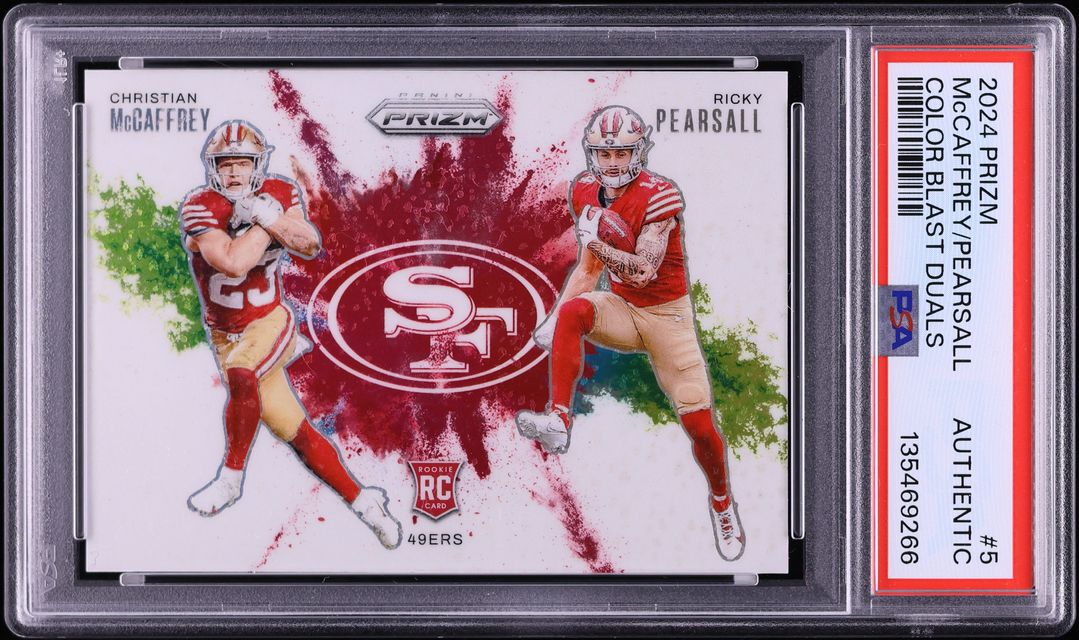 2024 Panini Prizm Color Blast Dual Christian McCaffrey & Ricky Pearsall ...