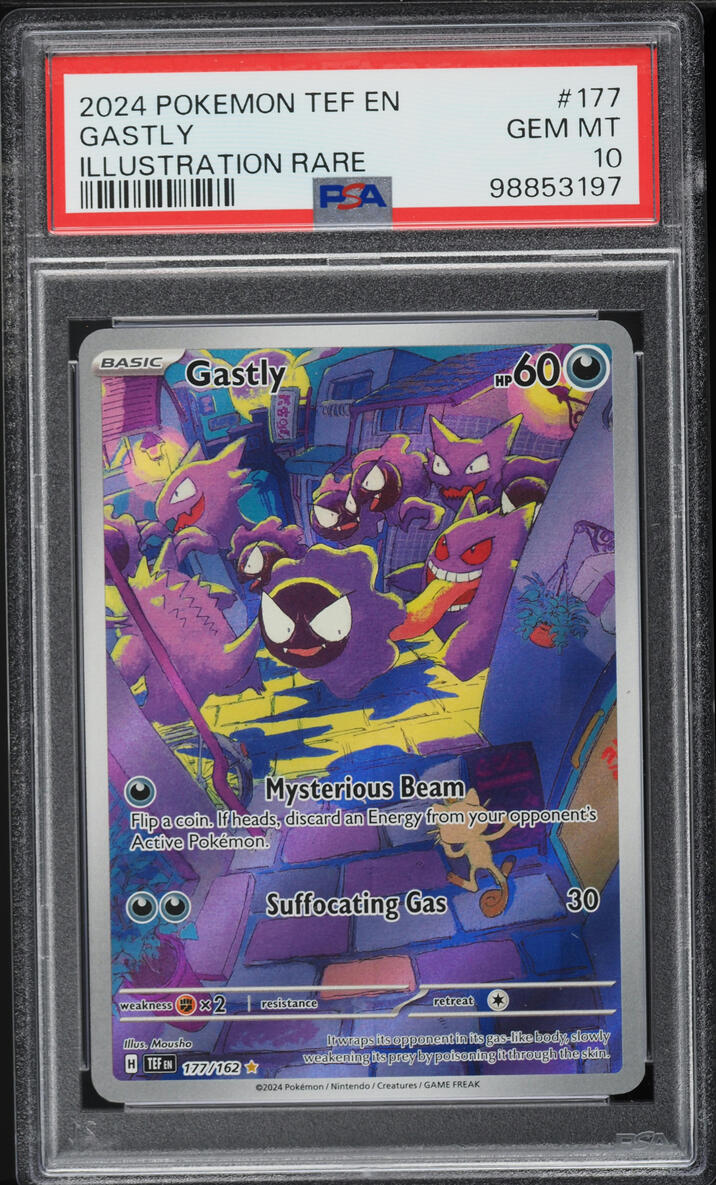 2024 Pokemon SV Temporal Forces Illustration Rare Gastly #177 PSA 10 GEM MINT on Fanatics Collect