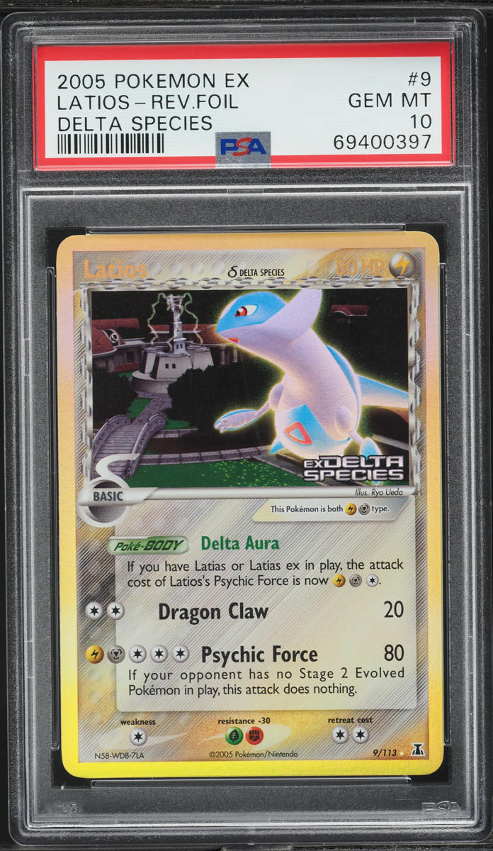2005 Pokemon EX Delta Species Reverse Holo Latios #9 PSA 10 GEM MINT on ...