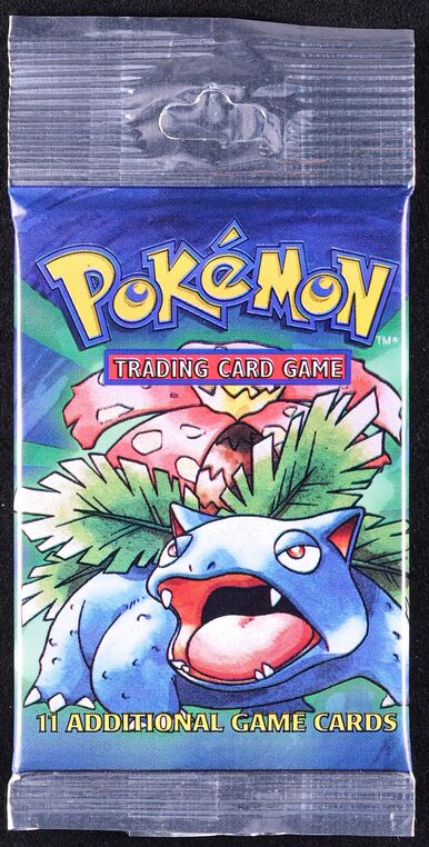 1999 Pokemon Base Set Long Crimp Hanger Pack Venusaur Art on Fanatics ...