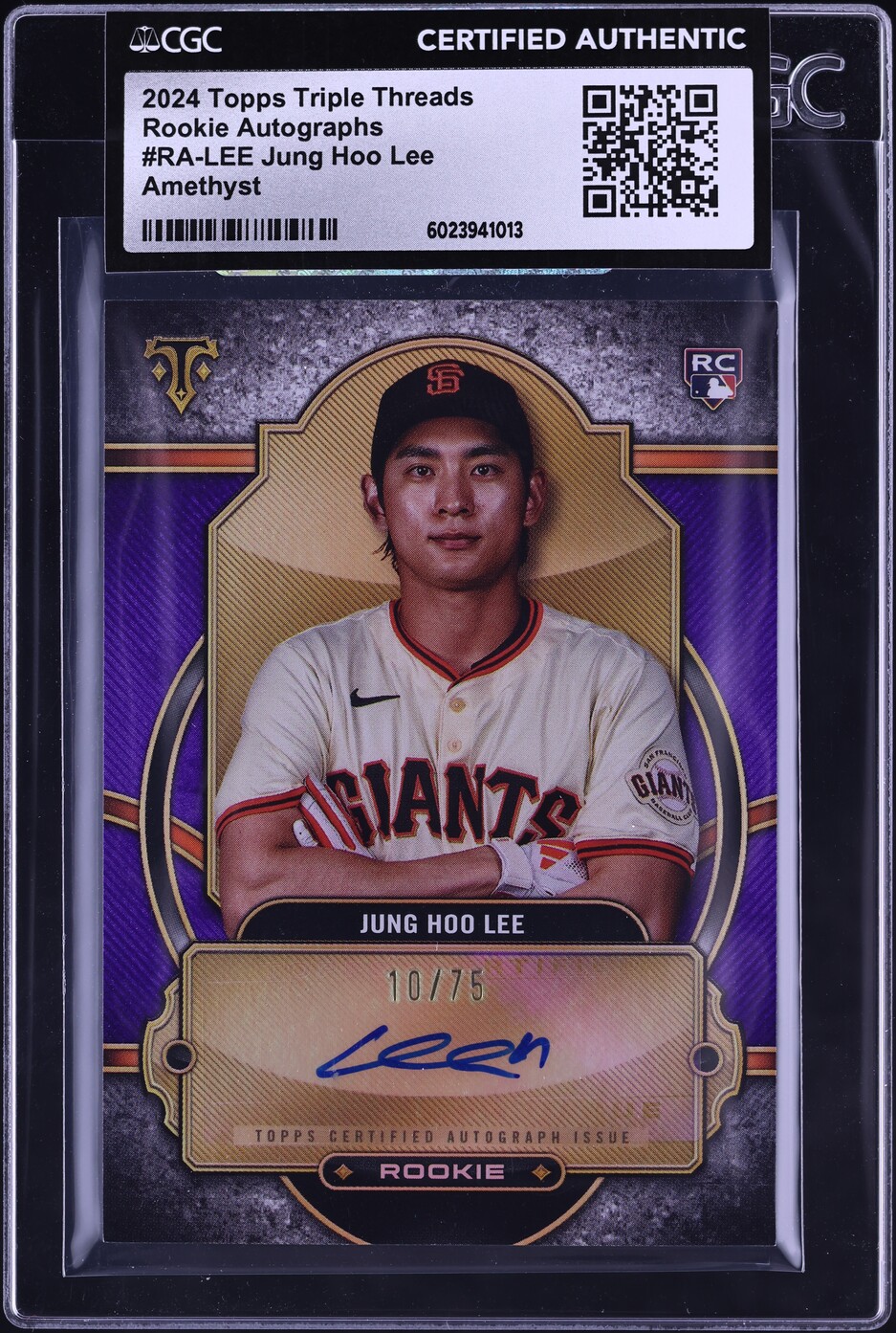 2024 Topps Triple Threads Amethyst Jung Hoo Lee ROOKIE AUTO /75 #RA-LEE ...