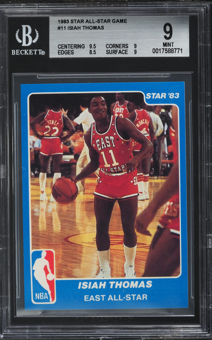 1983 Star All-Star Game Isiah Thomas ROOKIE #11 BGS 9 MINT on Fanatics ...