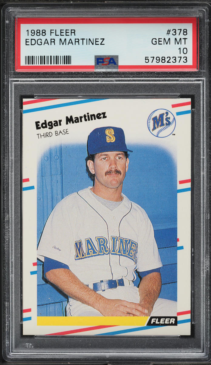 1988 Fleer Edgar Martinez ROOKIE #378 PSA 10 GEM MINT on Fanatics Collect