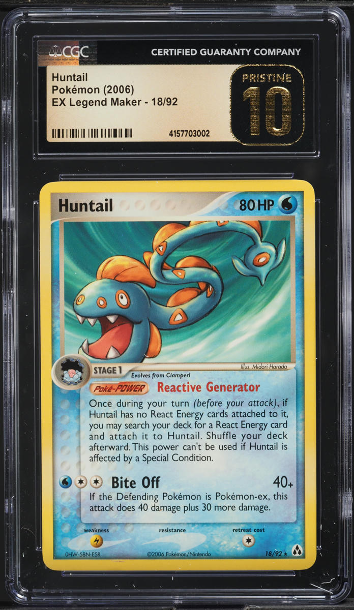 2006 Pokemon EX Legend Maker Huntail #18 CGC 10 PRISTINE on Fanatics ...