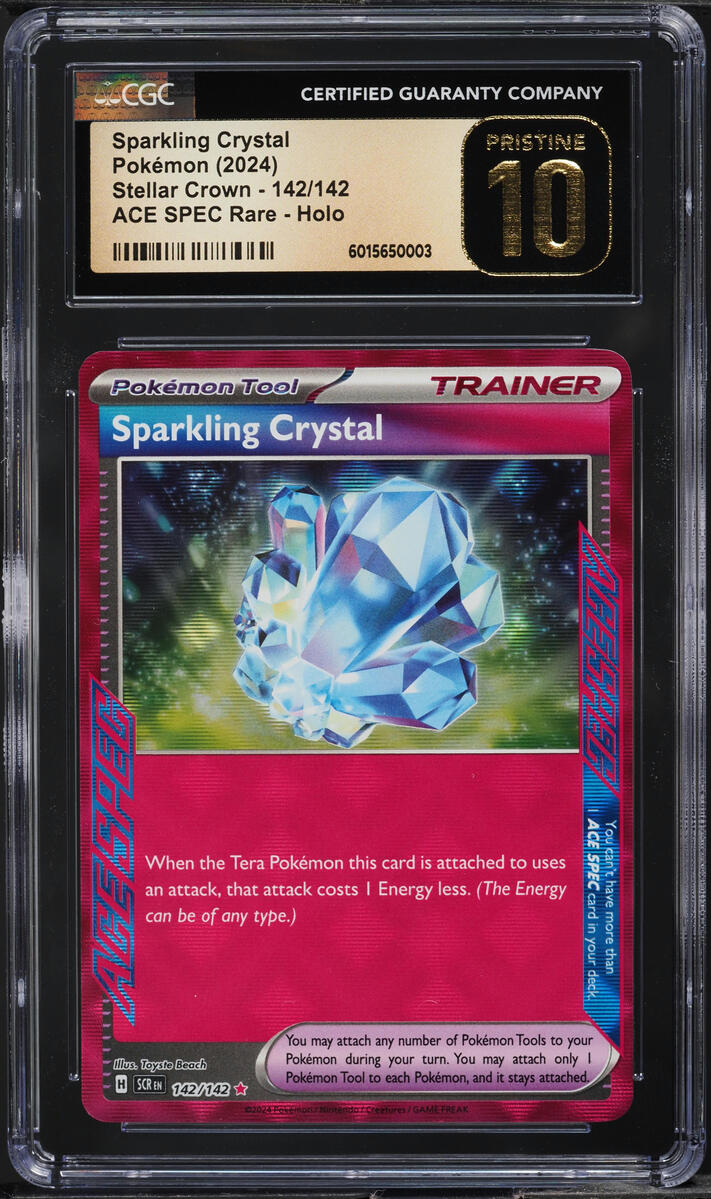 2024 Pokemon SV Stellar Crown ACE SPEC Rare Holo Sparkling Crystal #142 CGC 10 on Fanatics Collect