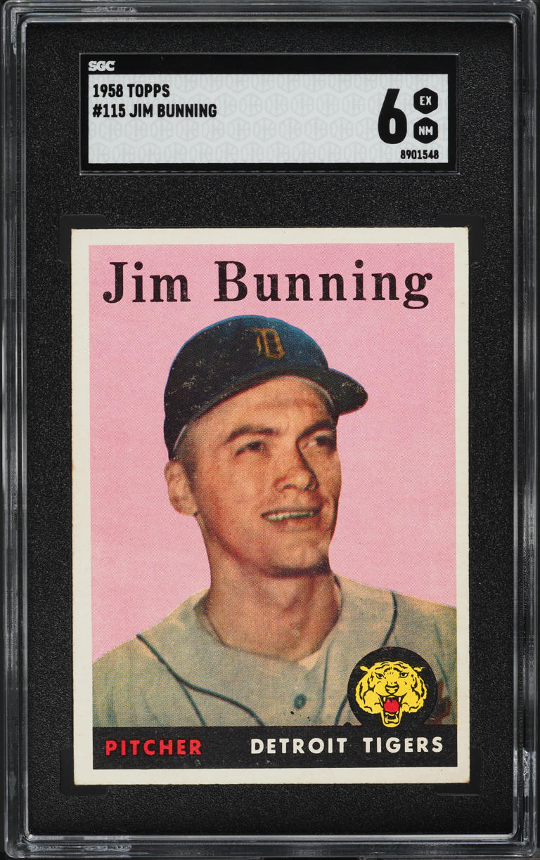 1958 Topps Jim Bunning #115 SGC 6 EXMT on Fanatics Collect