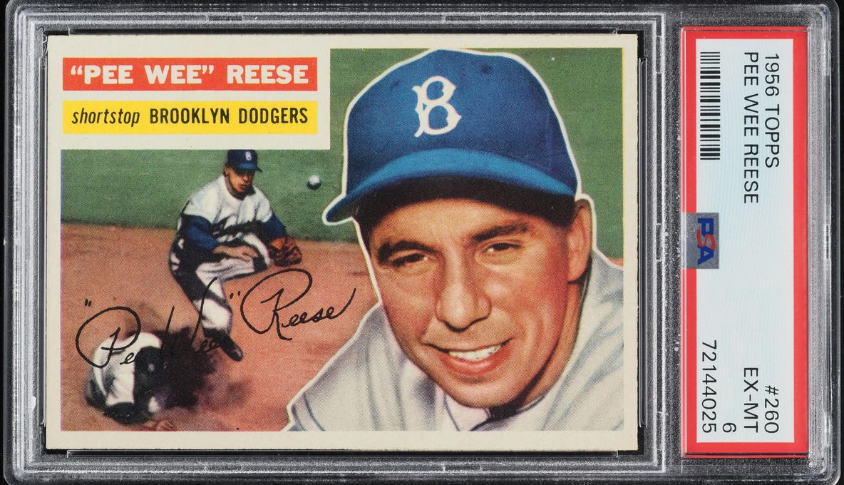 1956 Topps Pee Wee Reese #260 PSA 6 EXMT on Fanatics Collect