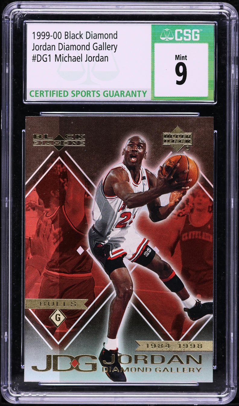 1999 Black Diamond Jordan Diamond Gallery Michael Jordan #DG1 CSG 9 ...
