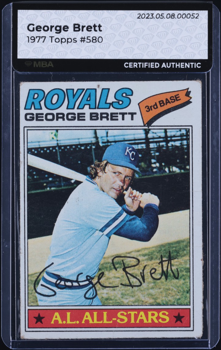 1977 Topps George Brett ALL-STAR #580 MBA AUTH on Fanatics Collect