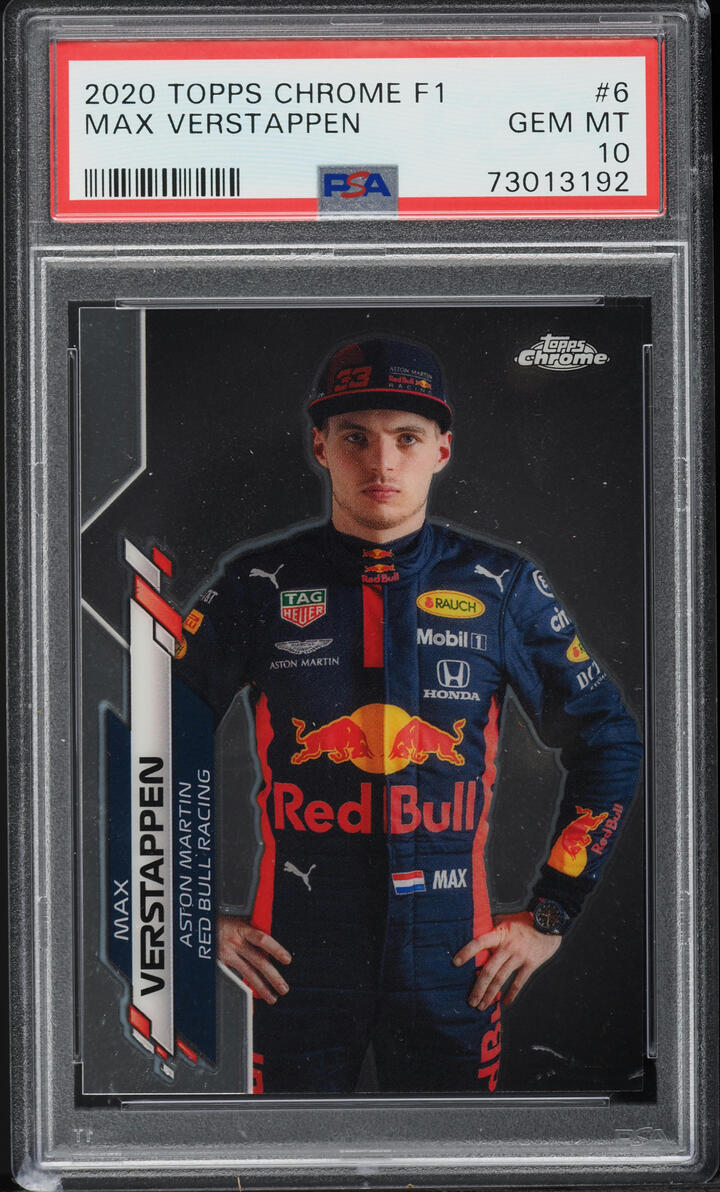 2020 Topps Chrome Formula 1 F1 Max Verstappen #6 PSA 10 GEM MINT on ...