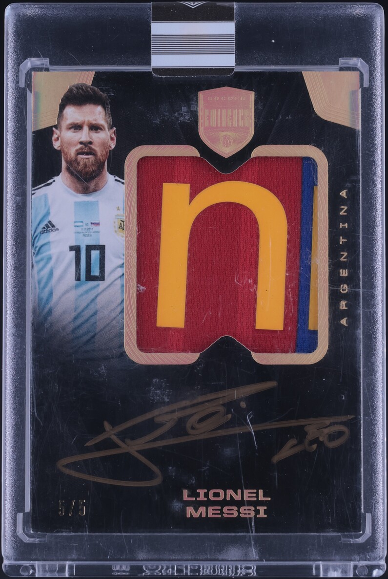 2018 Panini Eminence Jumbo Gold Lionel Messi PATCH AUTO 5/5 #JP-LM on ...