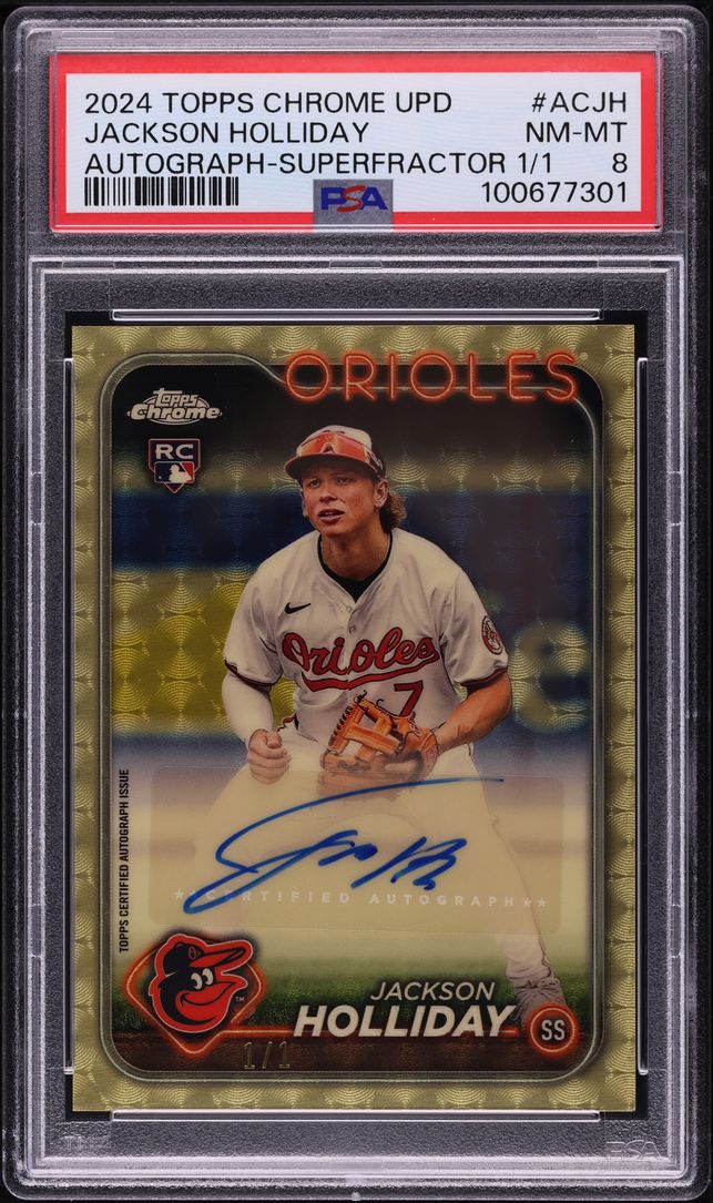 2024 Topps Chrome Update Superfractor Jackson Holliday ROOKIE AUTO 1/1 ...
