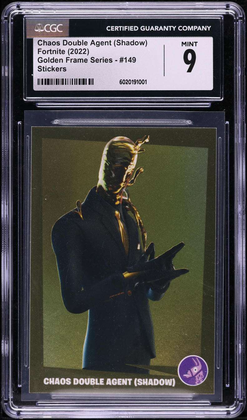 2022 Panini Fortnite Golden Frame Series Sticker Chaos Double Agent ...