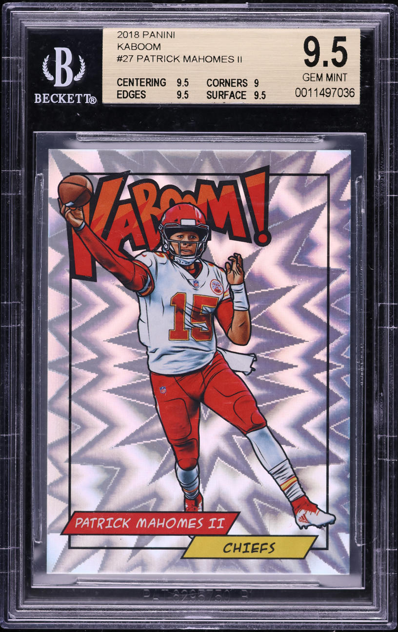 2018 Panini Kaboom! Patrick Mahomes II #27 BGS 9.5 GEM MINT on Fanatics ...