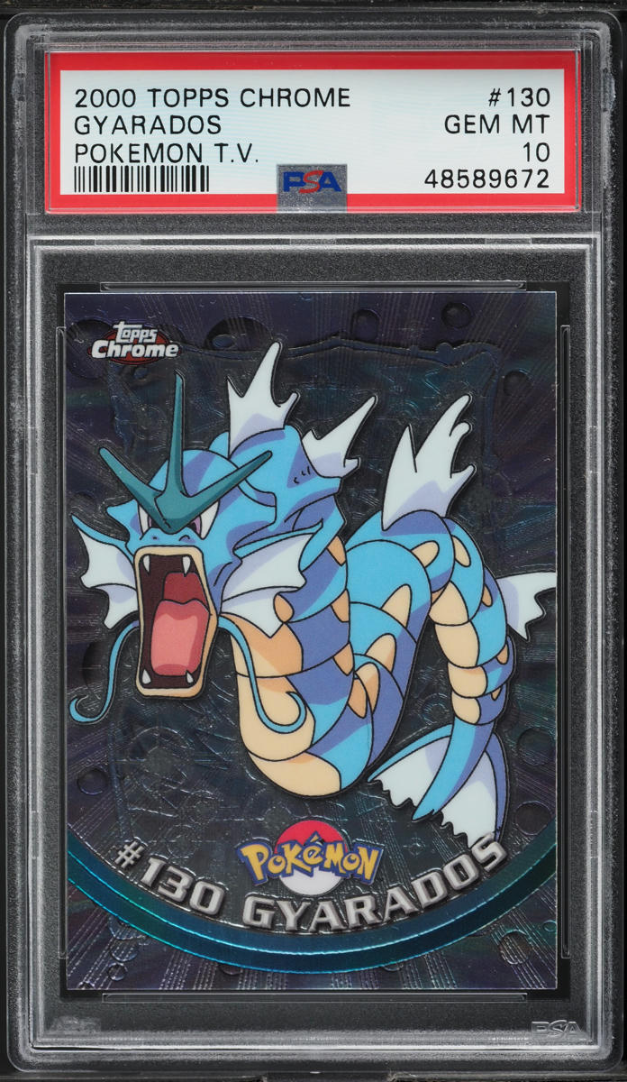 2000 Topps Chrome Pokemon TV Animation Gyarados #130 PSA 10 GEM MINT on Fanatics Collect