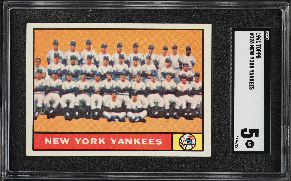 1961 Topps New York Yankees Team #228 SGC 5 EX on Fanatics Collect
