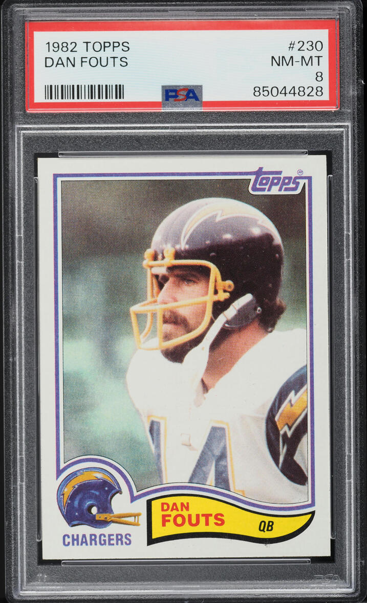 1982 Topps Football Dan Fouts #230 PSA 8 NM-MT on Fanatics Collect