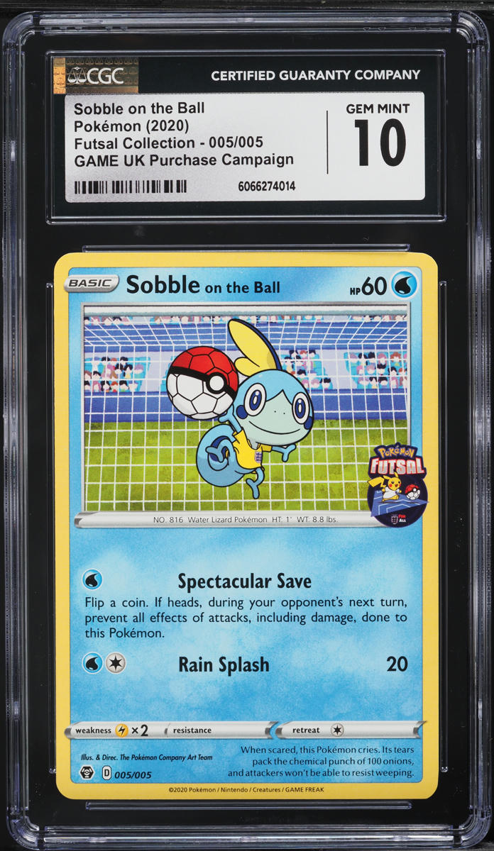 2020 Pokemon SWSH Futsal Collection GAME UK Sobble On The Ball #5 CGC ...