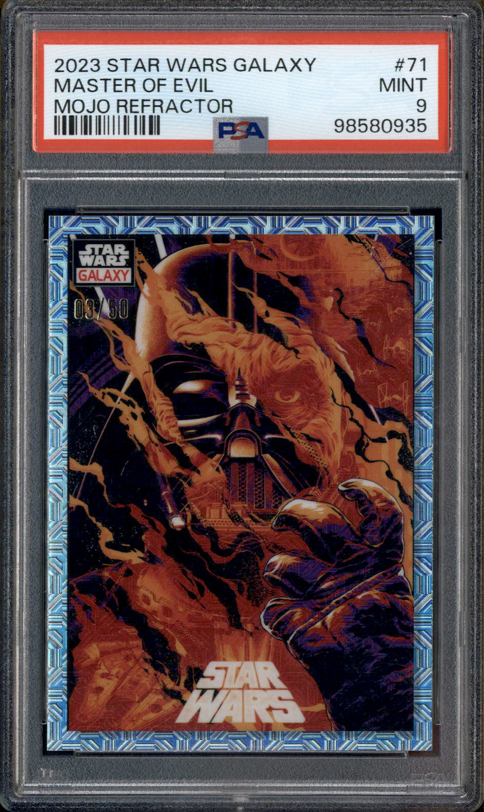 2023 Topps Chrome Star Wars Galaxy Mojo #71 Master of Evil /50 PSA 9 on ...