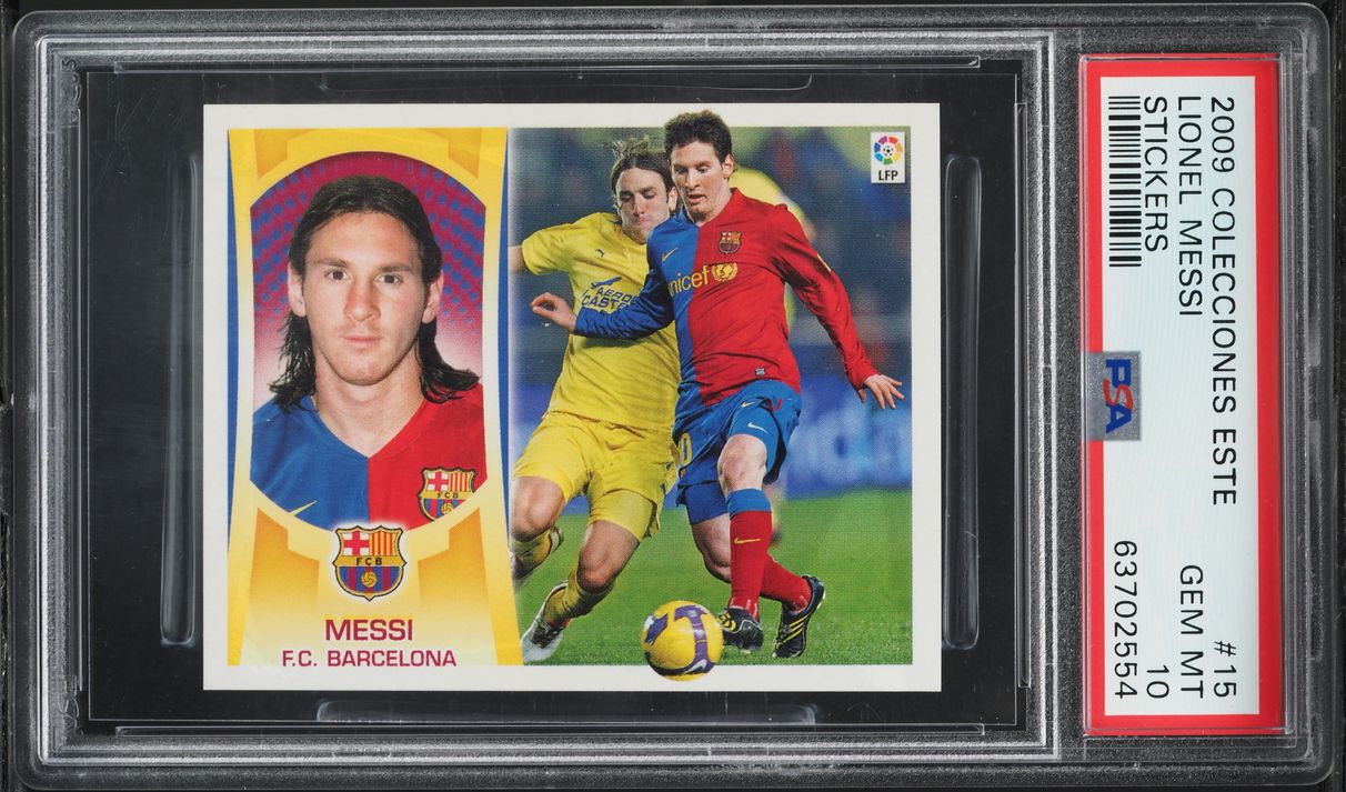 2009 Panini Stickers Colecciones Este Lionel Messi #15 PSA 10 GEM MINT ...