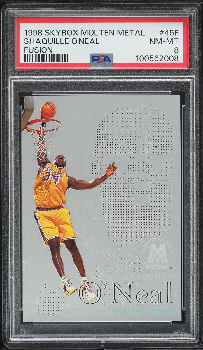 1998 Skybox Molten Metal Fusion Shaquille O'Neal /250 #45F PSA 8 NM-MT on Fanatics Collect