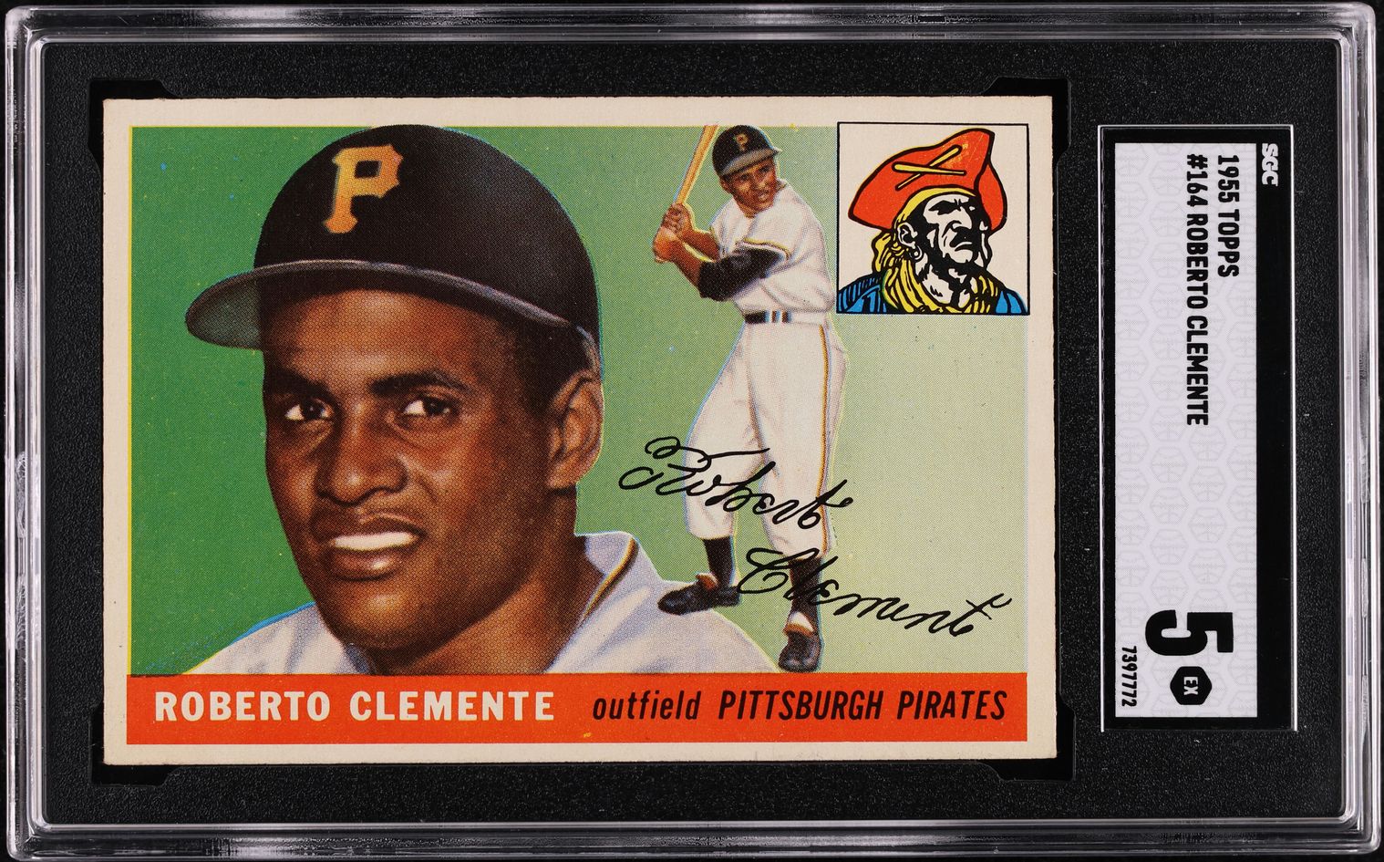 1955 Topps Roberto Clemente ROOKIE #164 SGC 5 EX on Fanatics Collect