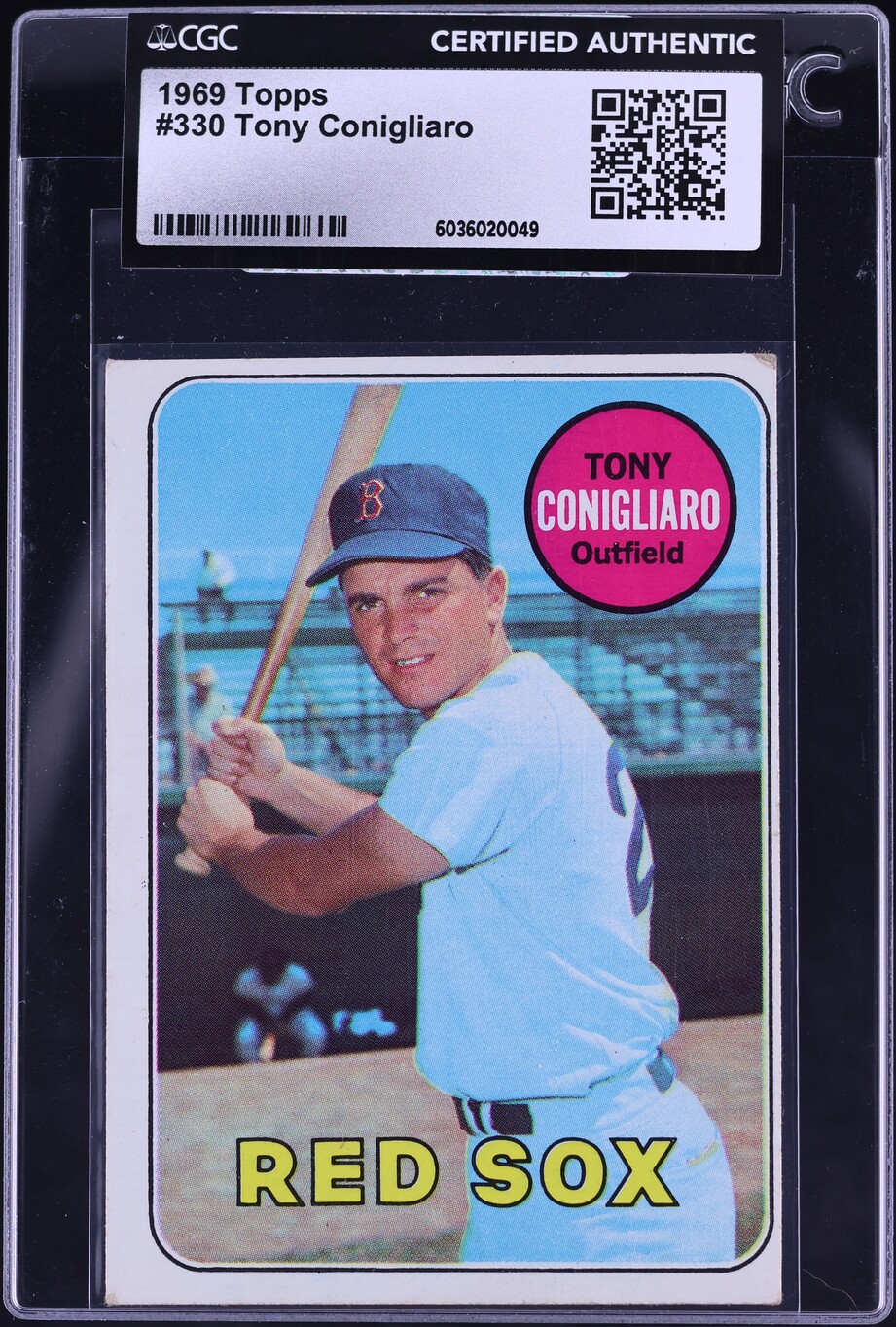 1969 Topps Tony Conigliaro #330 CGC AUTH on Fanatics Collect