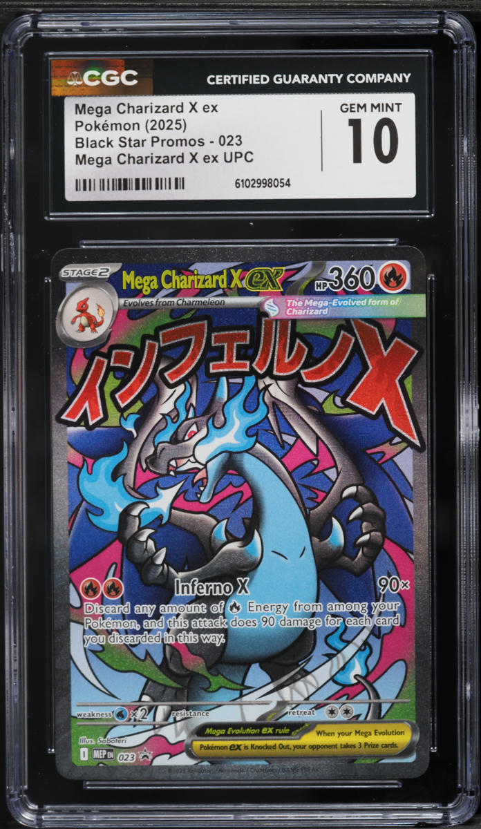 2025 Pokemon Black Star Promo Ultra Premium Full Art Mega Charizard X ...