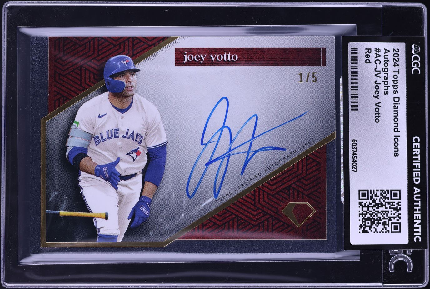 2024 Topps Diamond Icons Red Joey Votto AUTO 1/5 #AC-JV CGC AUTH on ...