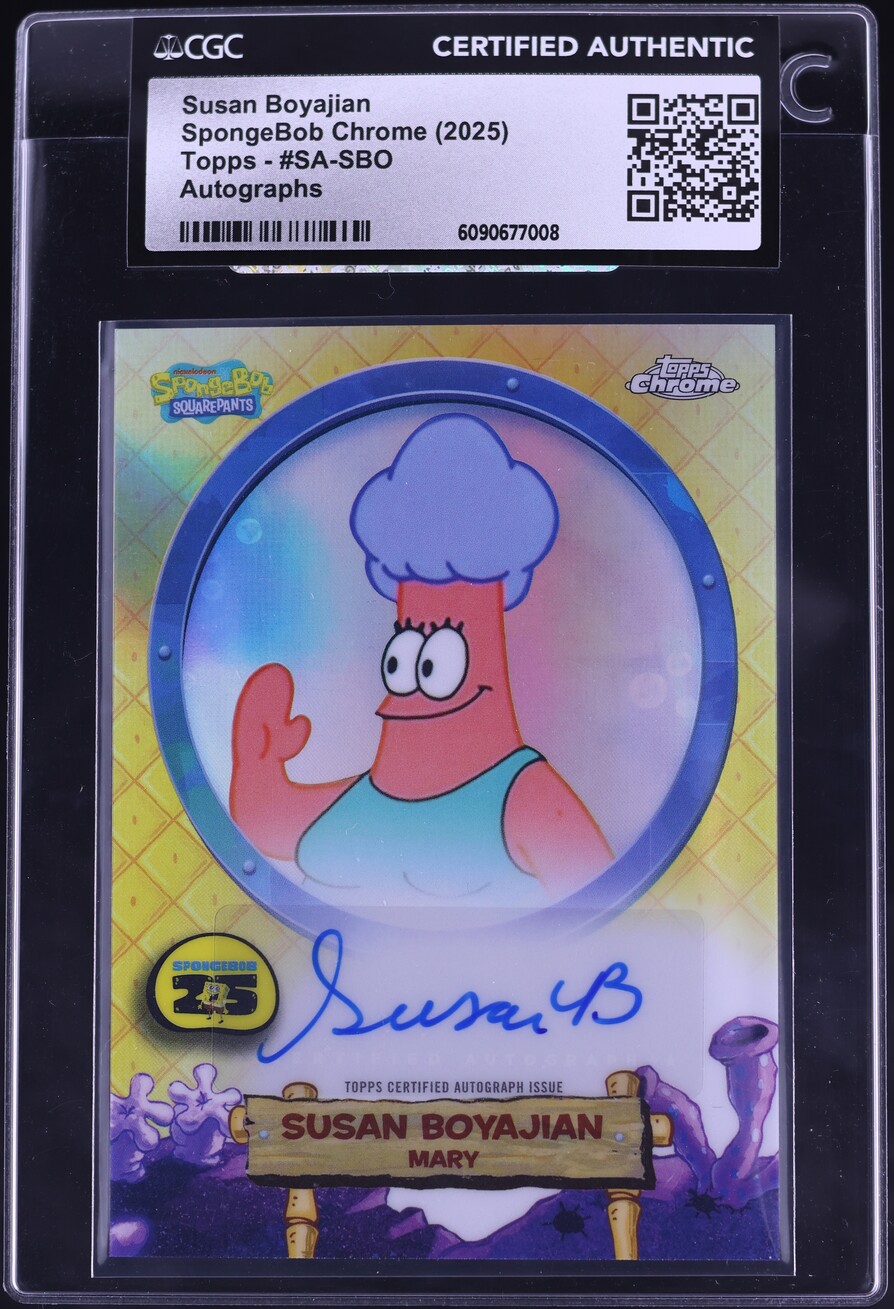 2025 Topps Chrome SpongeBob Mary Susan Boyajian AUTO #SA-SB CGC AUTH on ...