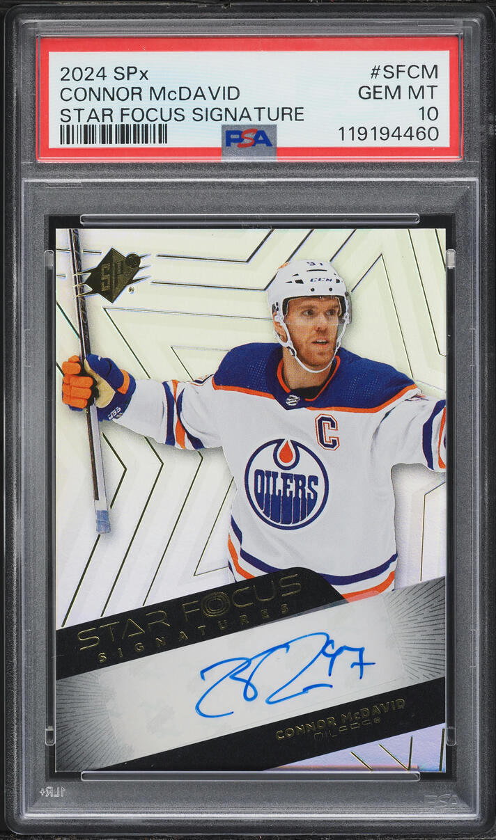2024 SPx Star Focus Signatures Connor McDavid AUTO #SFCM PSA 10 GEM ...