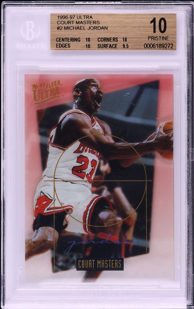 1996 Ultra Court Masters Michael Jordan #2 BGS 10 PRISTINE on Fanatics ...