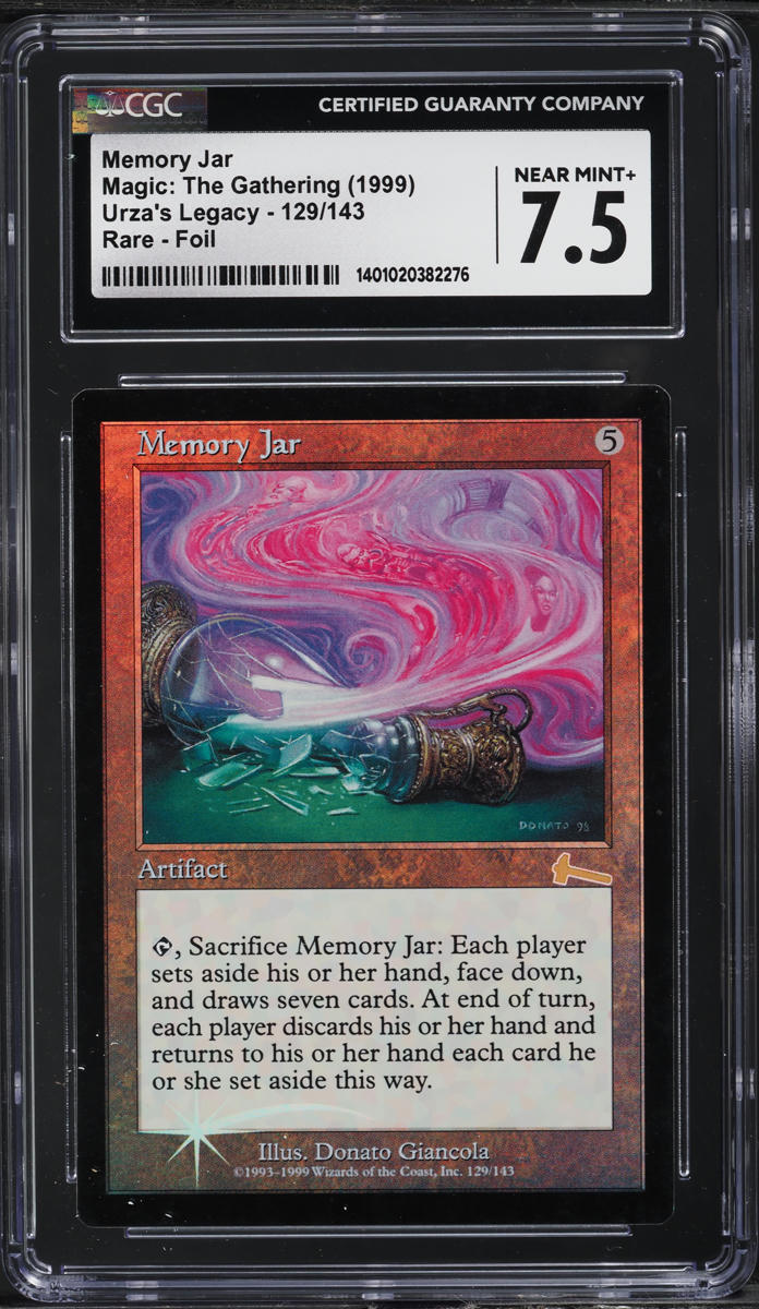 1999 Magic The Gathering MTG Urza's Legacy Foil Memory Jar #129 CGC 7.5 ...