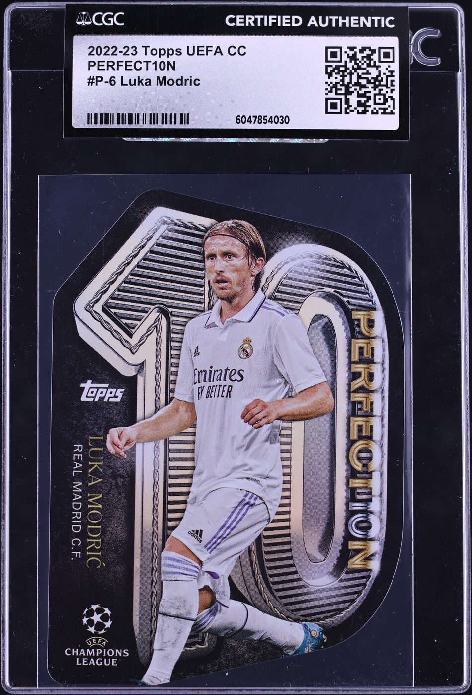 2022 Topps UEFA Club Competitions PERFECT10N Die-Cut Luka Modric #P-6 ...