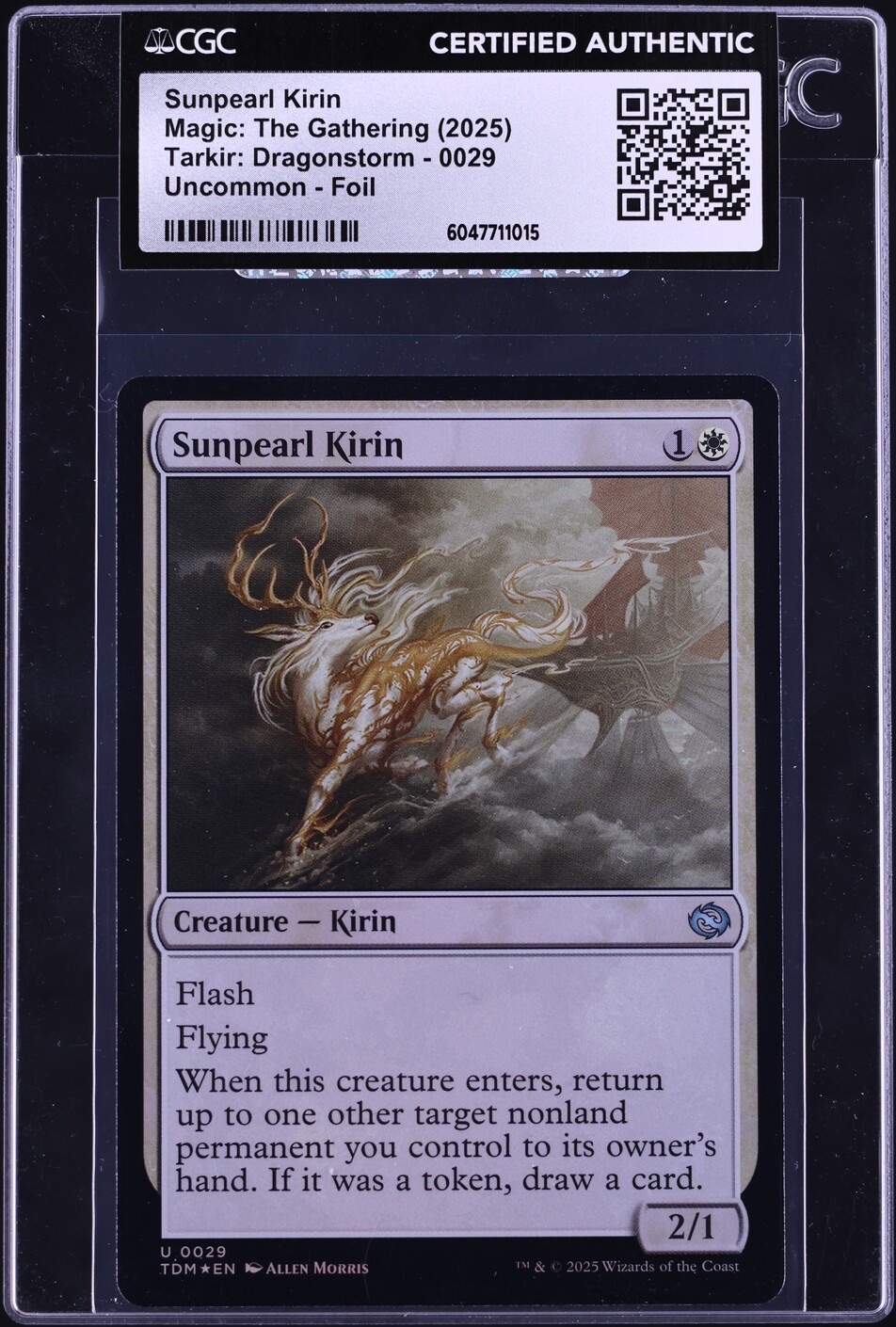 2025 Magic The Gathering MTG Tarkir Dragonstorm Foil Sunpearl Kirin CGC ...